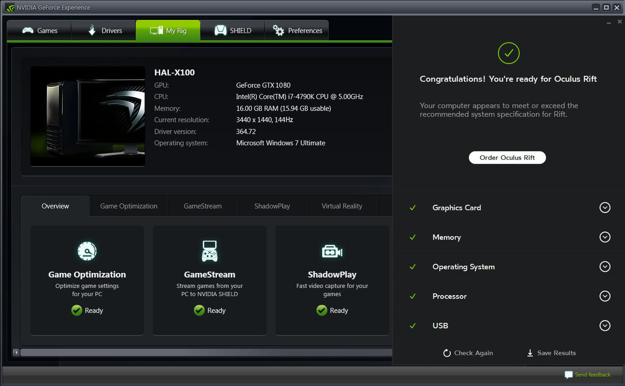 Oculus Rift Compatibility Tool test | [H]ard|Forum