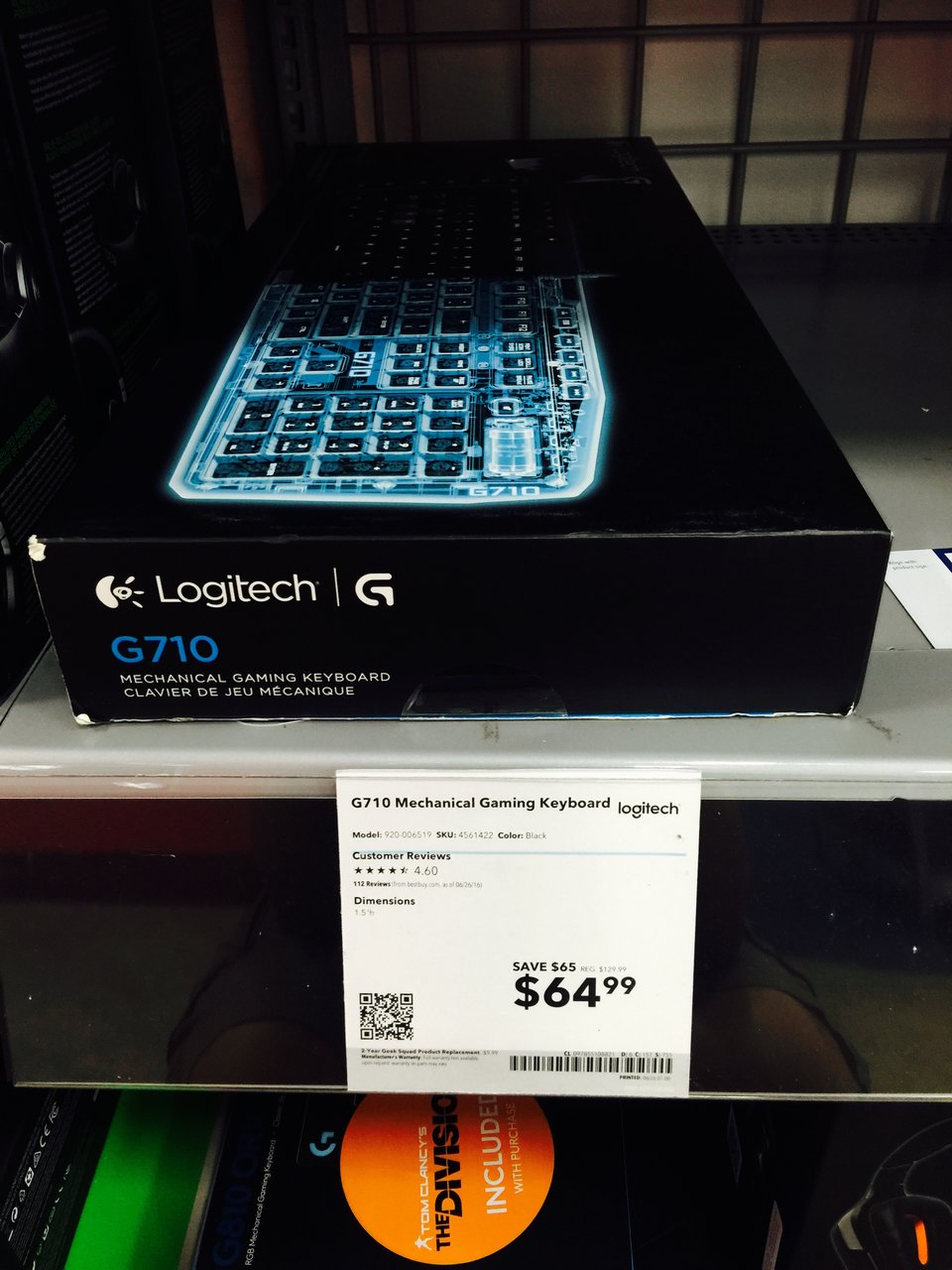 Logitech G710 Cherry MX Blue Gaming Keyboard $65 BestBuy In Store ...