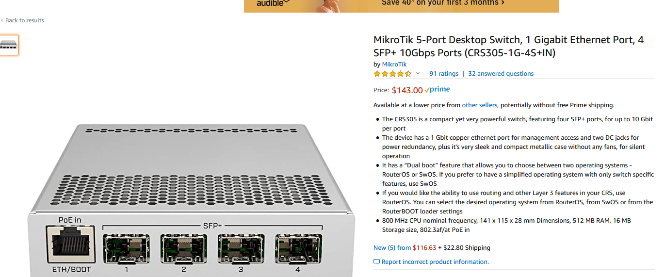 MikroTik SFP+ 10gb switch? wow! Thoughts? | [H]ard|Forum