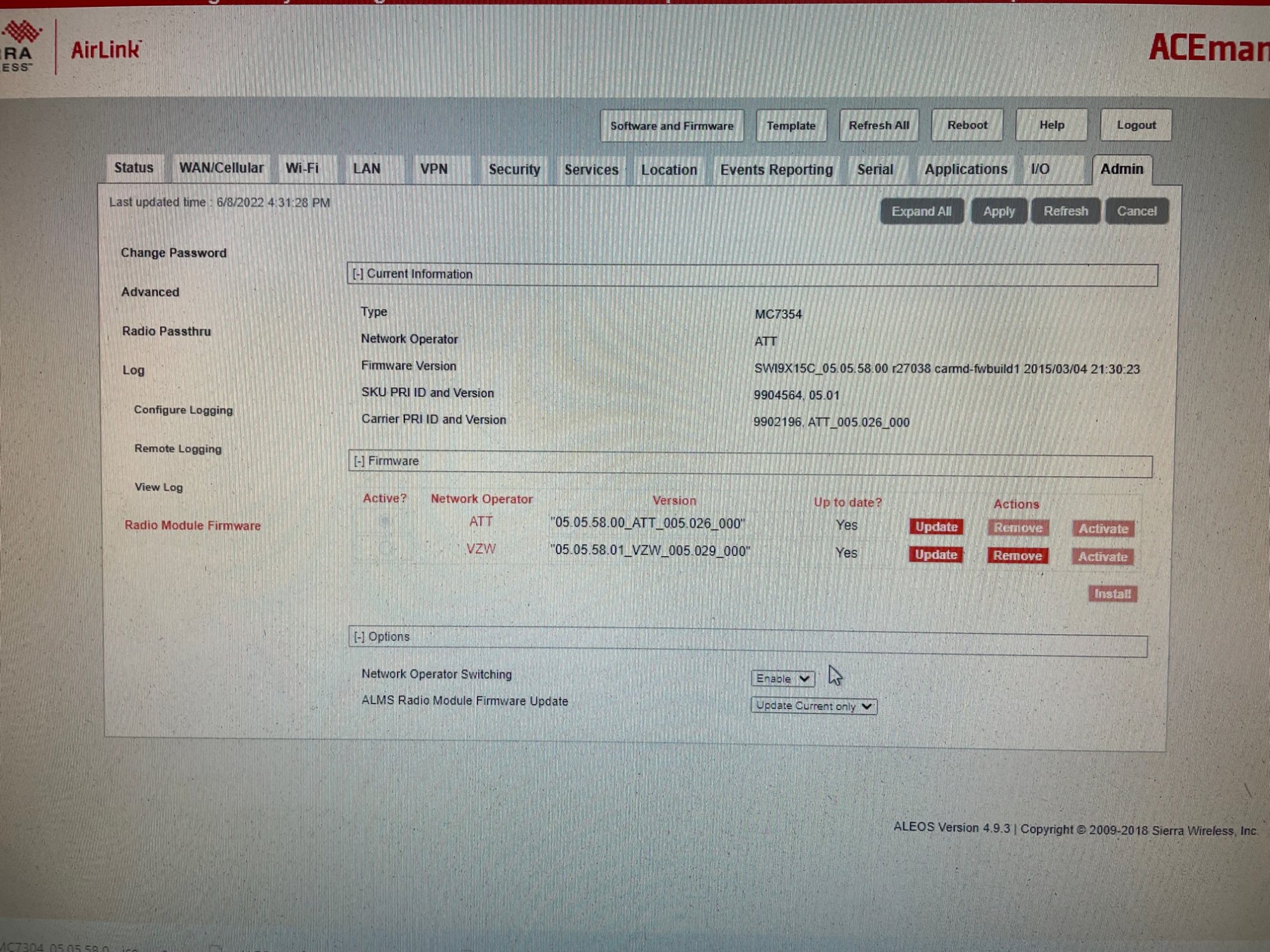 How to change phone carriers for Sierra wireless AirLink GX450 | [H]ard ...