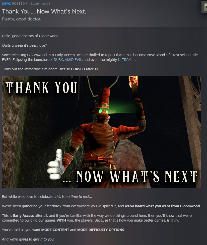 Gloomwood (Thief-like survival horror with guns) by New Blood ...