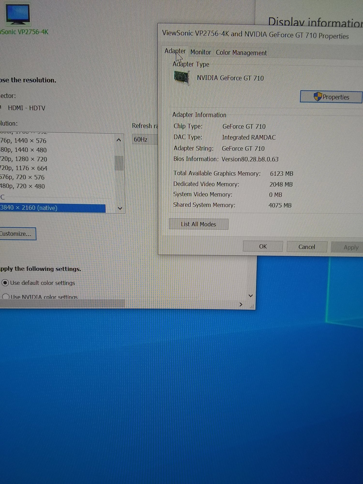 Need help: Nvidia GT710 incompatible with Viewsonic VP2756-4K monitor | [H]ard|Forum