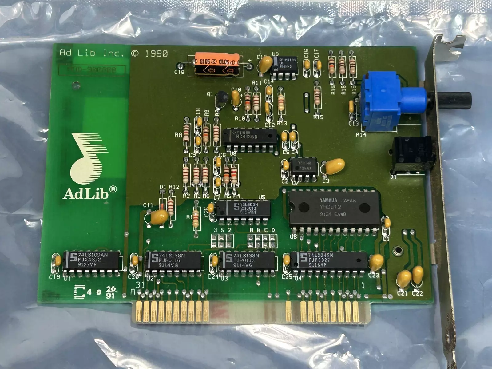 Genuine Vintage 1990 Adlib MOD-900808 ISA Sound Card - TESTED WORKING ...