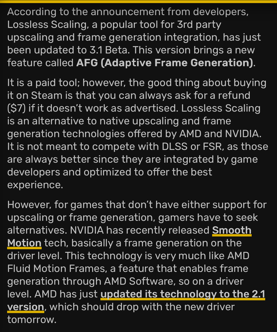 Adaptive Frame Generation | [H]ard|Forum