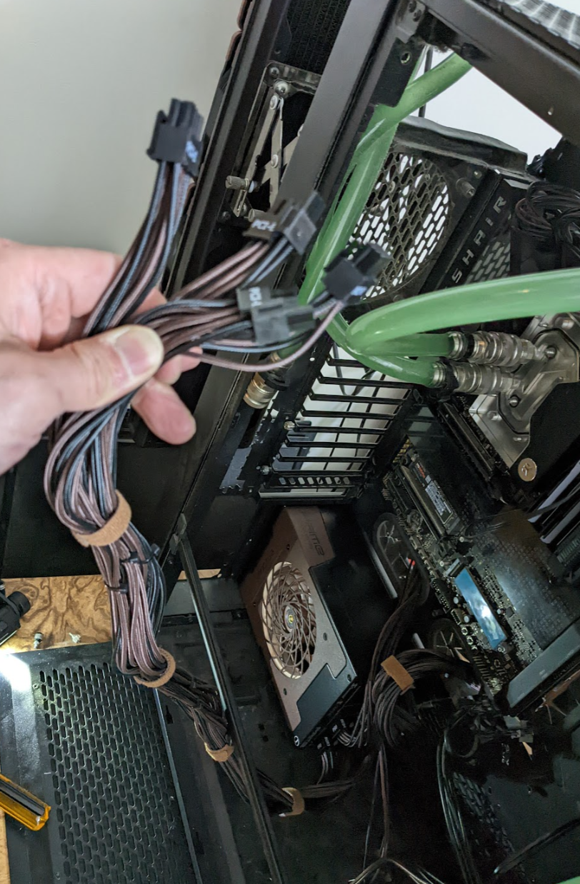 3 PCIe to 12V2X6 adapter or new 12V2X6 cable for PCIe 5.0 PSU with a ...