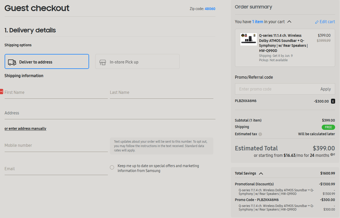 Samsung HW-990D - Open box - $399 w/ promo code | [H]ard|Forum