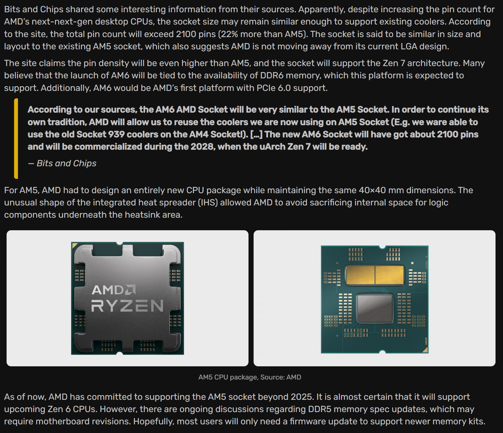 AMD’s next-gen AM6 socket to feature over 2100 pins, may support AM5 ...